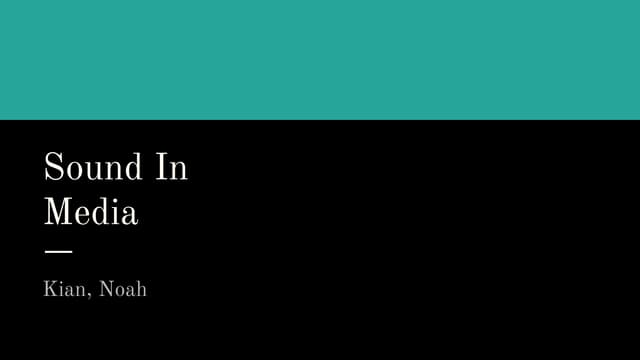 GCSE Film Studies - Sound | PPTX