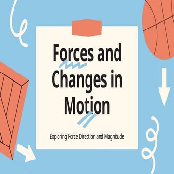 Forces and Changes in Motion-Exploring Force Direction and Magnitude (3 ...