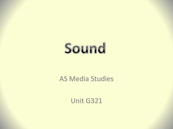 Media Language Lesson 5 - audio codes | PPTX | Musicals | Genres