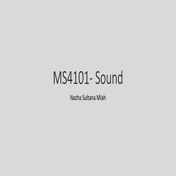 Sound- Object | PPTX