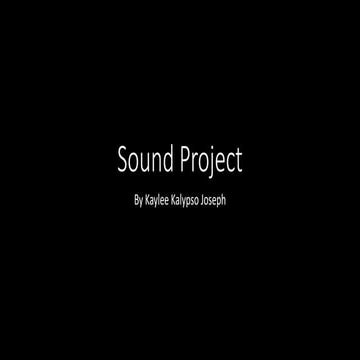 Sound project | PPTX