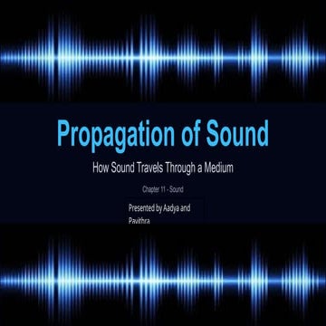 Sound Propagation Class 9.pptx for presentation | PPTX