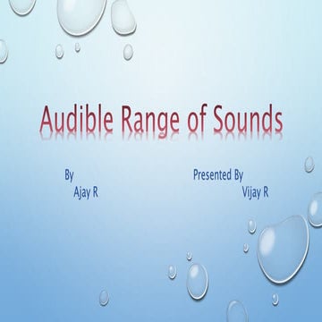 Audible Range and Noise Pollution | PPTX