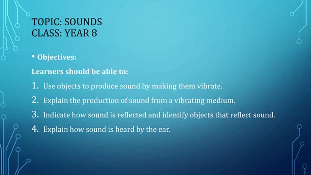 Sounds all around us ( Class 5 ) | PDF