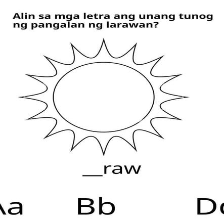 ALIN SA MGA LETRA ANG UNANG TUNOG NG PANGALAN NG LARAWAN? ..pptx