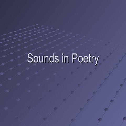Sounds in Poetry | PPT