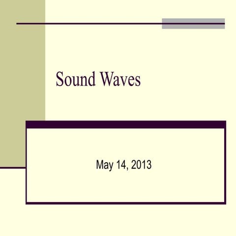 Sound waves | PPT
