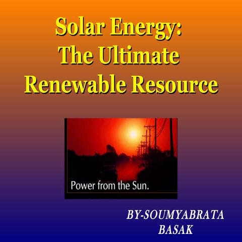Solar Energy | PPT