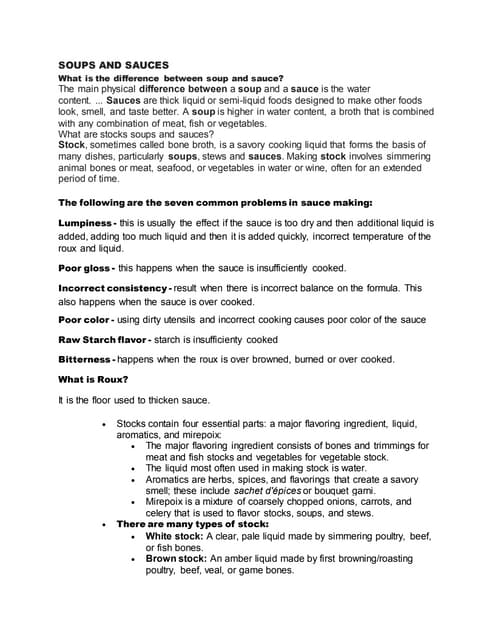 Preparation of sauces and accompaniments for Serving Vegetables | PPTX