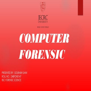 ppt on computer forensic concept and types | PPT