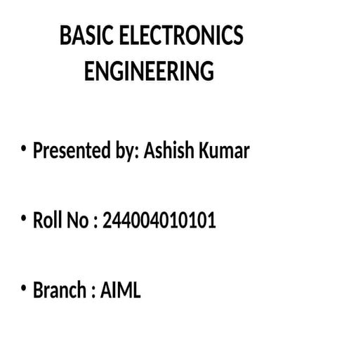 Rectifier Basic electronic engineeringgg | PPTX