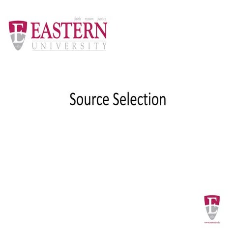 Source Selection | PPTX | Secondary Education | Education