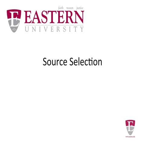 Source Selection | PPT