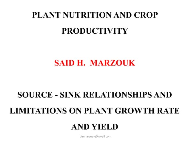 Source Sink Relationship Pptx
