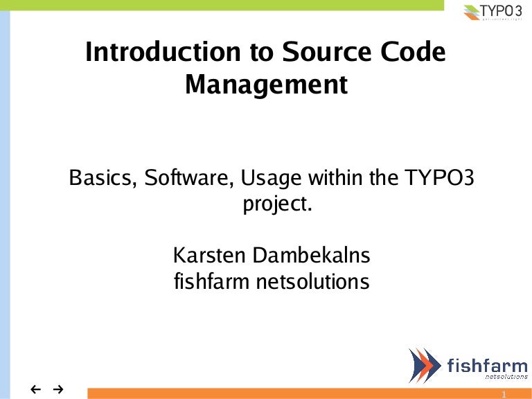 Introduction To Source Code Management