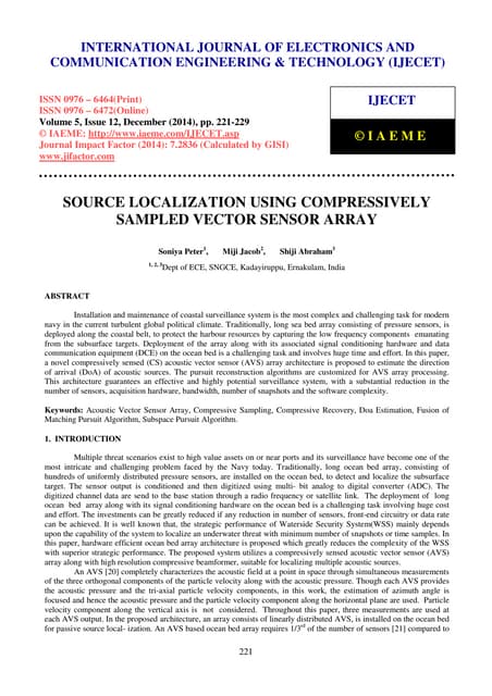 Source Localization Using Compressively Sampled Vector Sensor Array Pdf