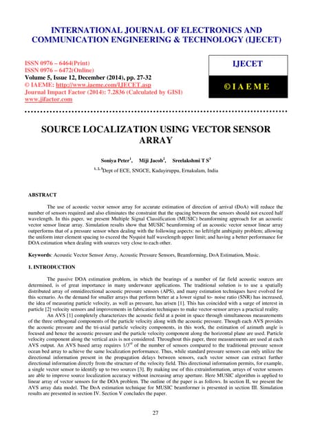 Source Localization Using Vector Sensor Array Pdf
