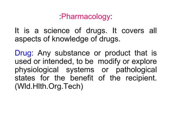 Nature and Sources of Drugs | PPTX | Chemistry | Science