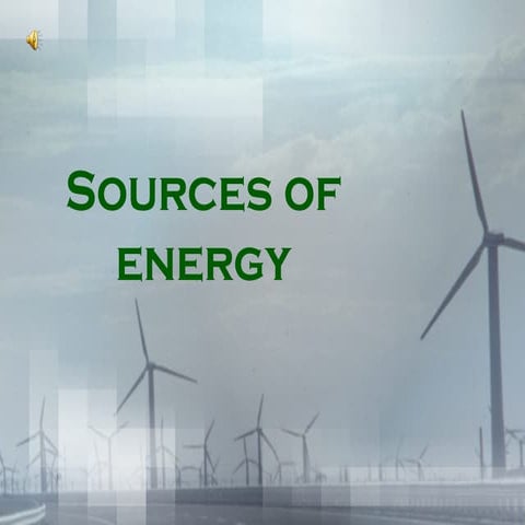 Sources of energy | PPT