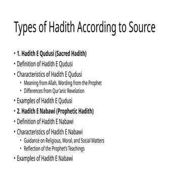 Source of haddith Classification of Hadiths.pptx