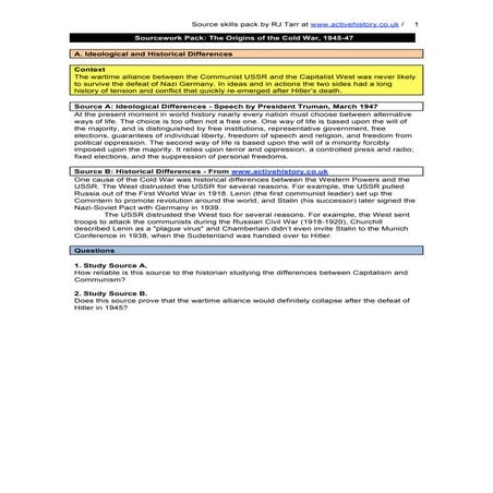 Source pack origins cold war | PDF