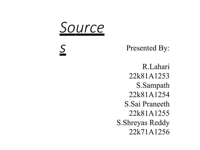 dependent and independent sources | PPTX