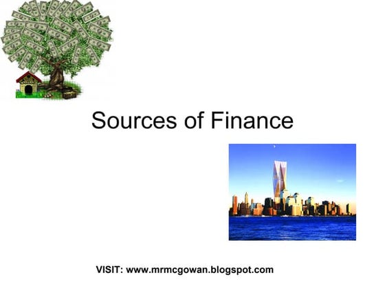 Sources of finance | PPTX