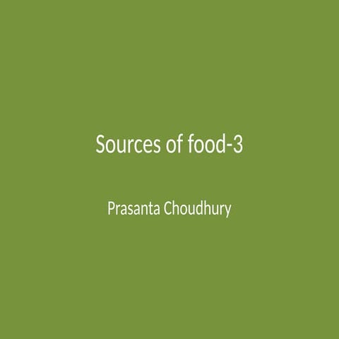 Food from plants | PDF