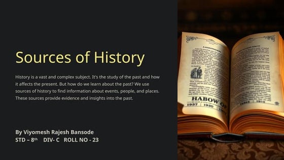 The Sources of History | PDF