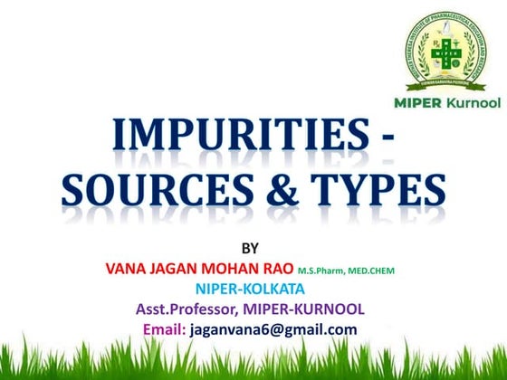 Impurities | PPTX | Chemistry | Science