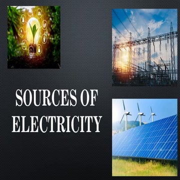 Sources of electricity come from converting primary energy | PDF