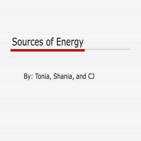 Sources Of Energy | PPT