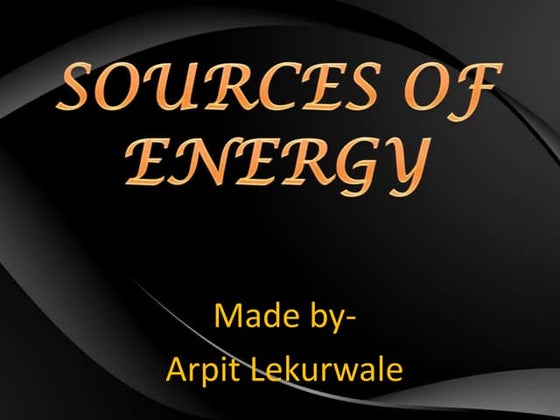 Energy Resources | PPT