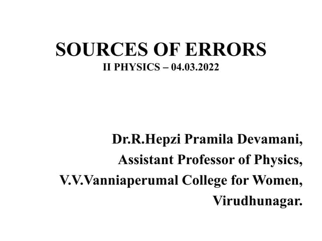 Types of errors | PPTX