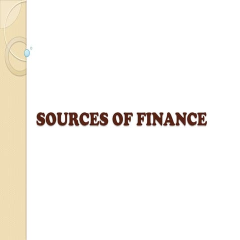 Sources of finance | PPT