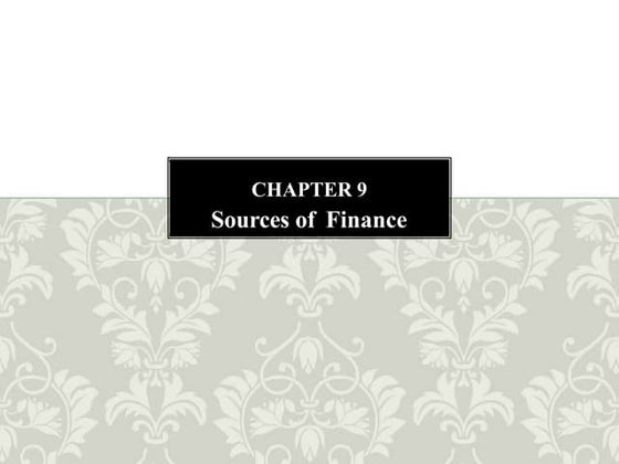 Sources of business finance | PPTX | Stocks and Bonds | Personal Investing