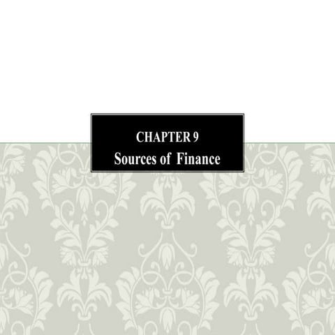 Sources of business finance | PPTX