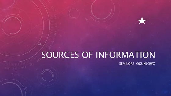 Health Information Sources | PDF