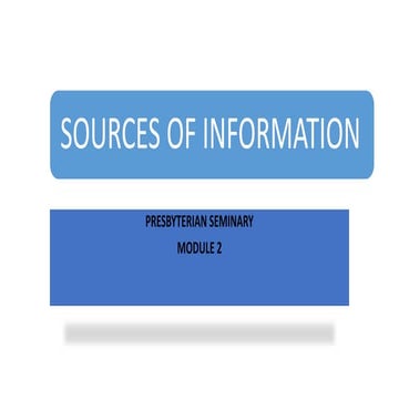 Sources of information | PPTX