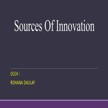 SOURCES OF INNOVATION | PPTX
