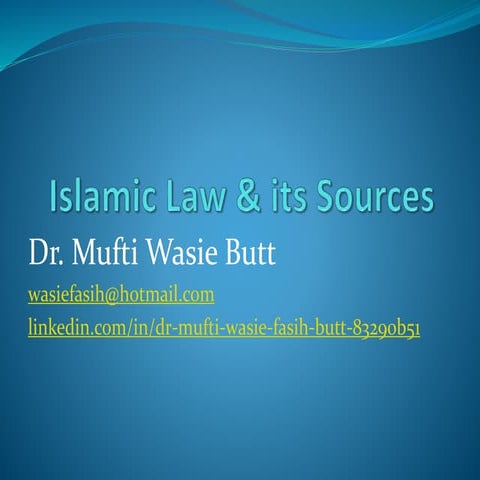 Sources of islamic law | PPTX