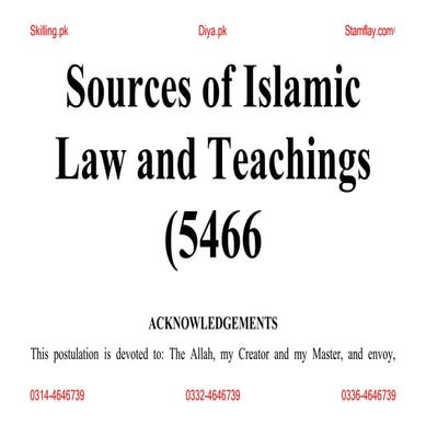 Sources of Islamic Law and Teachings.pptx