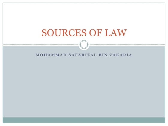 Relationship between different sources of law in the mauritian legal ...