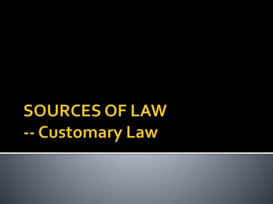 Customary law 4 | DOCX