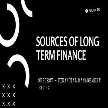 Long term financing | PPTX