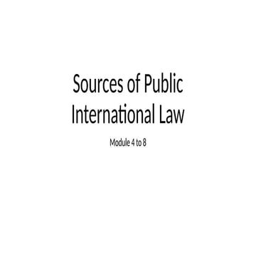 Sources of Public international law pptx | PPT