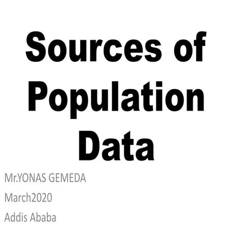 Sources of population data | PPTX