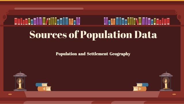 Sources of population data quality and reliability of population data and problems mapping ...