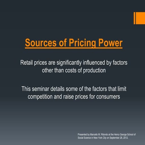 Sources of Pricing Power | PPTX | Large Business | Business