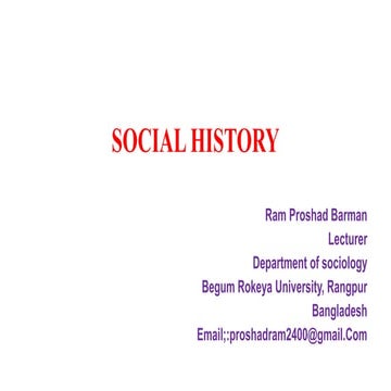 Historical Context: Emergence of Social Science Disciplines | PPTX